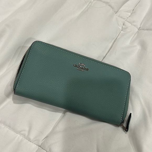 Bags | Coach Wallet Teal | Poshmark